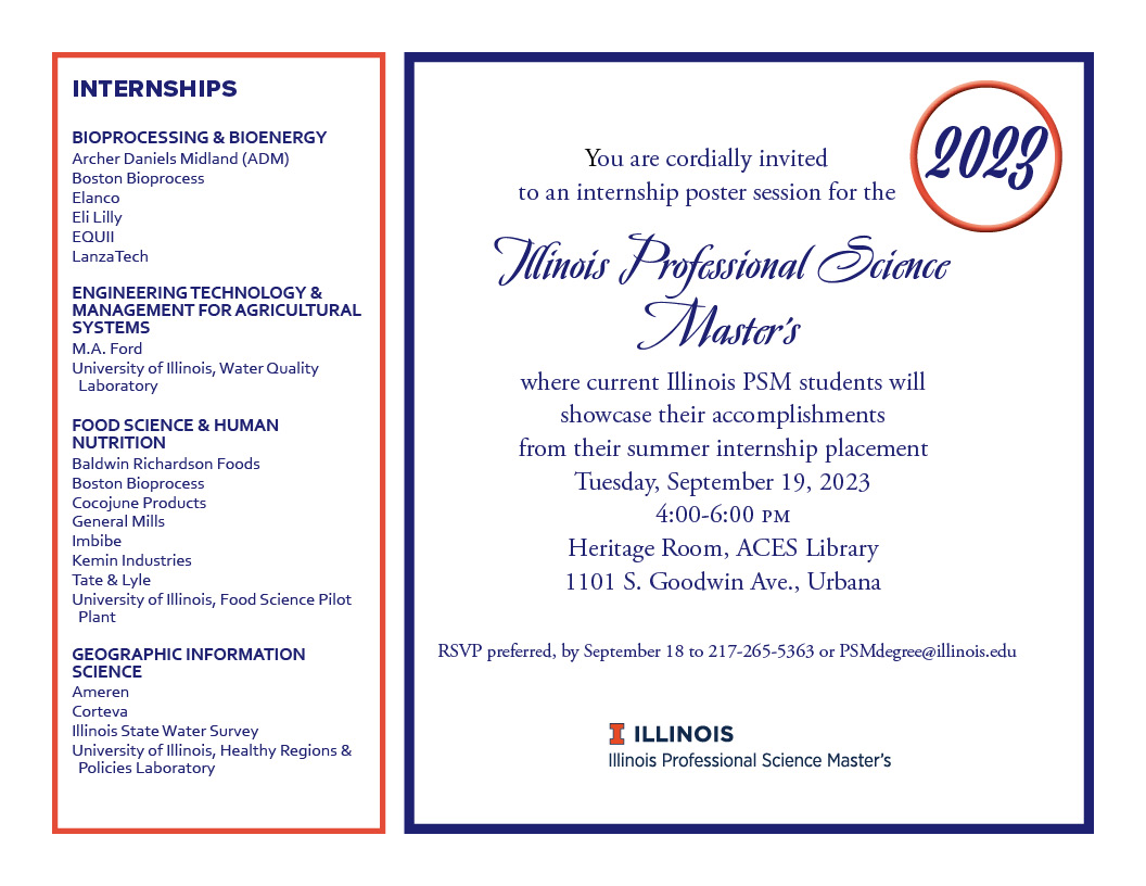 IL PSM Poster Showcase | Professional Science Masters